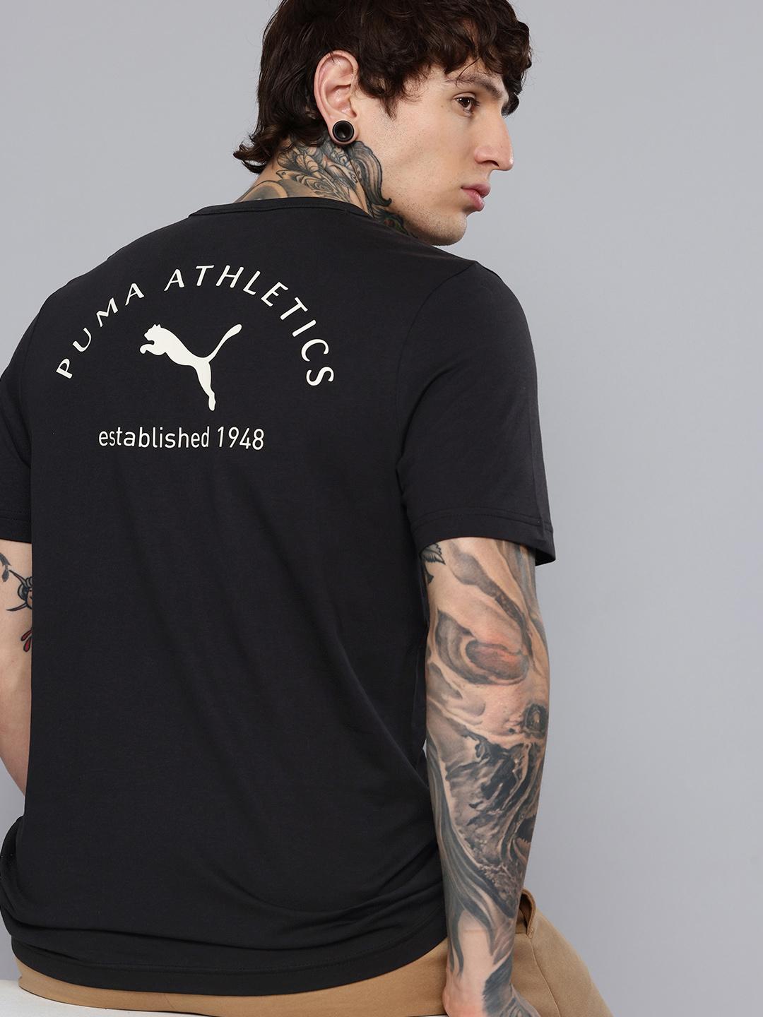 Buy Puma Typography Printed Pure Cotton T Shirt - Tshirts for Men ...