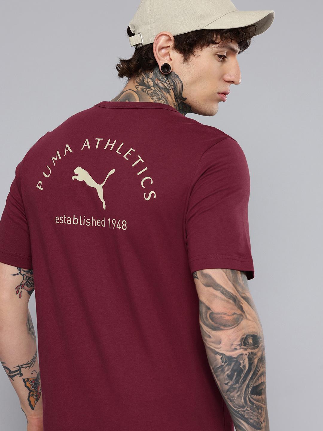 Buy Puma Class Typography Printed & Embroidered Detail Pure Cotton T ...