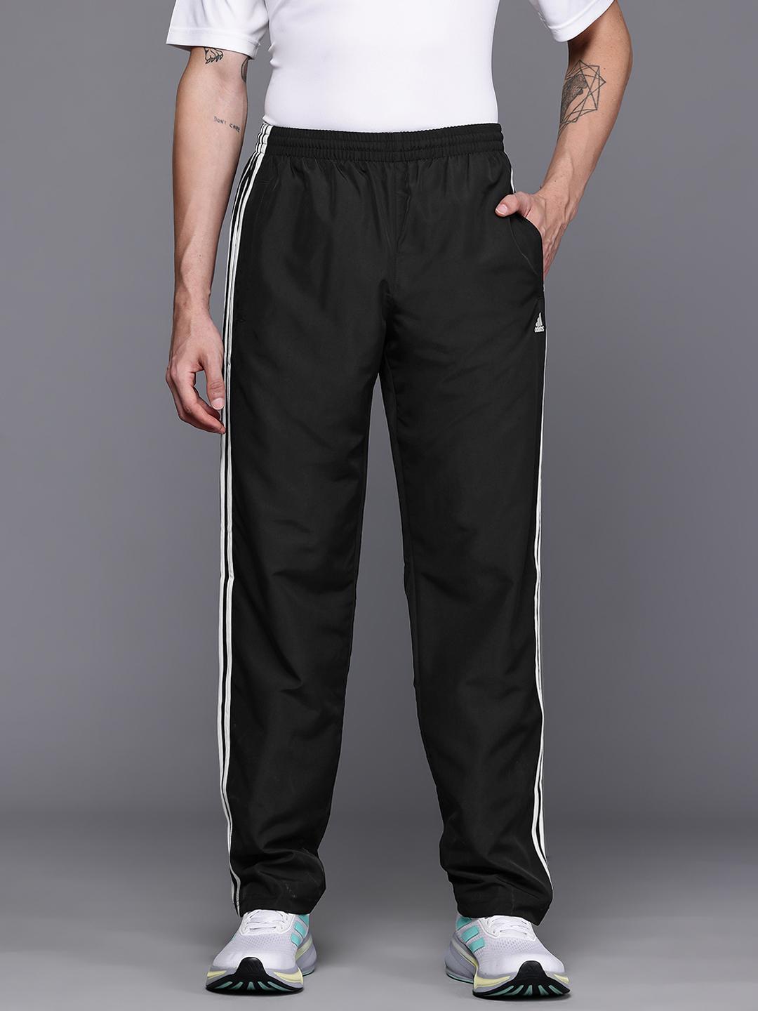 Buy ADIDAS Men Side Striped Mid Rise Training Track Pants With Mesh ...