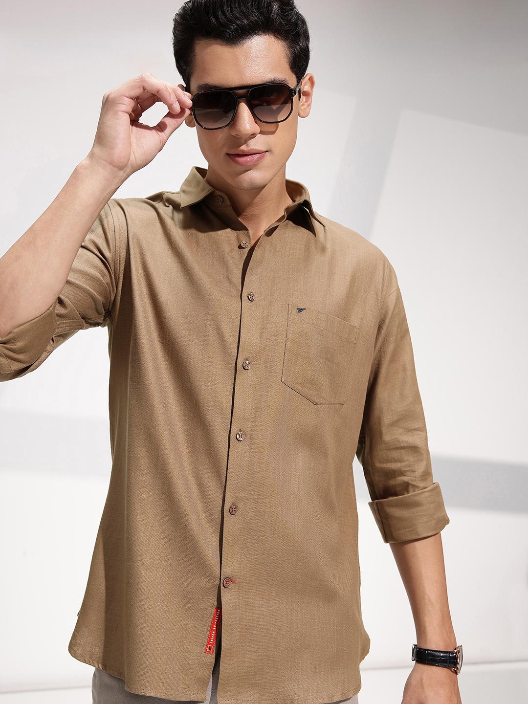 Buy INVICTUS Men Premium Slim Fit Pure Cotton Casual Shirt - Shirts for ...