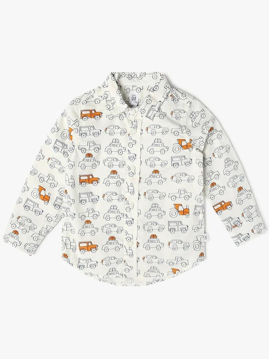 Buy GAP Infant Boys Graphic Printed Pure Cotton Spread Collar Relaxed ...
