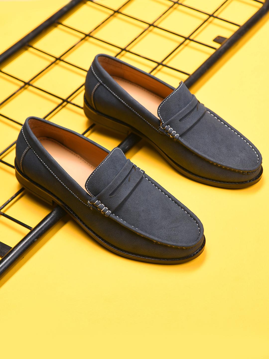 Buy WAVE WALKER Men Leather Regular Penny Loafers Casual Shoes - Casual ...