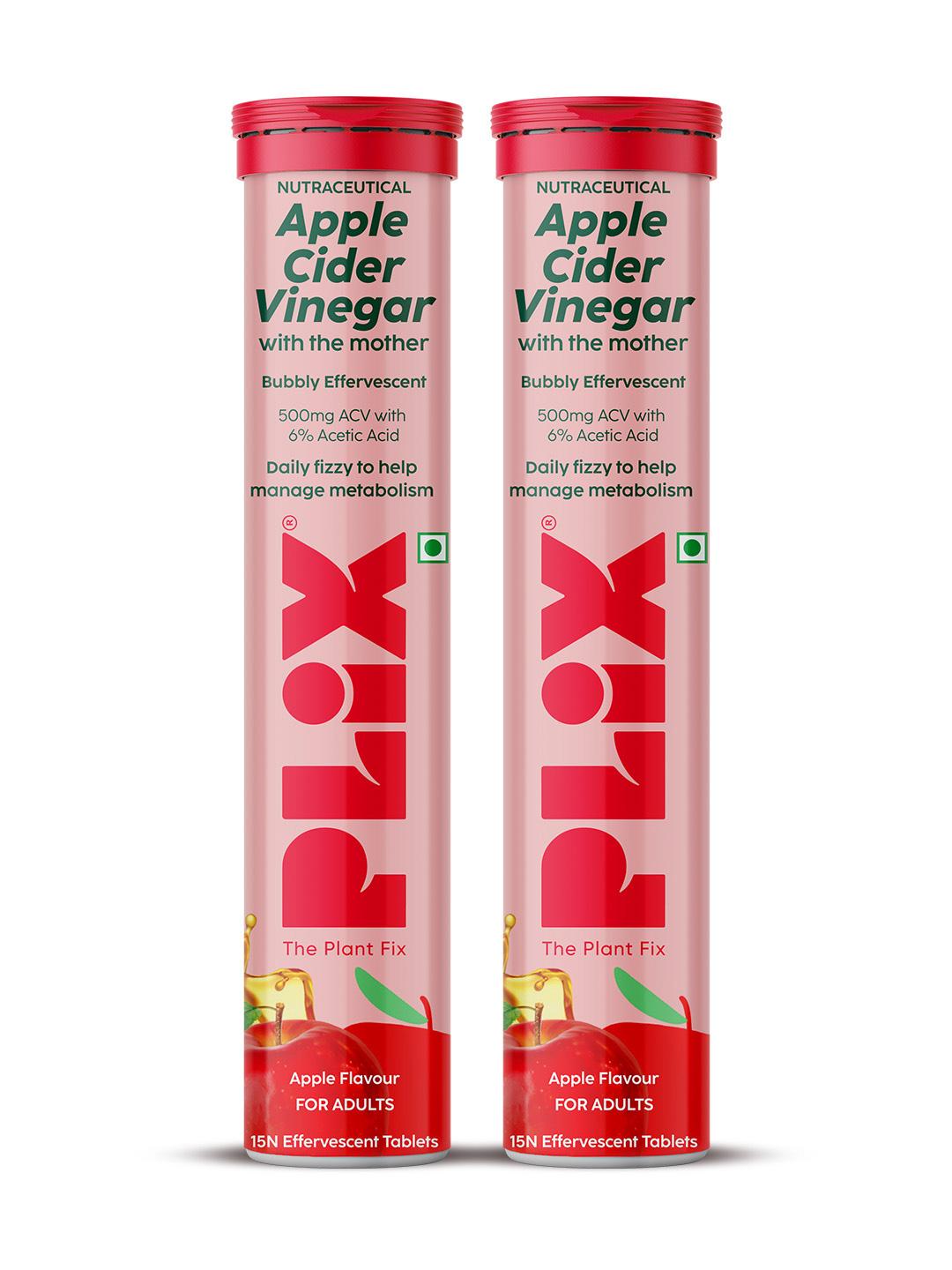 Buy PLIX THE PLANT FIX Set Of 2 Apple Cider Vinegar Effervescent 15 ...
