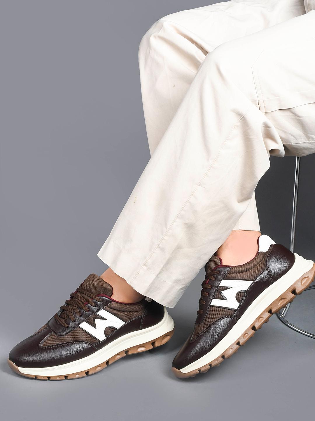 Buy WAVE WALKER Men Round Toe Lace Ups Lightweight Sneakers - Casual ...