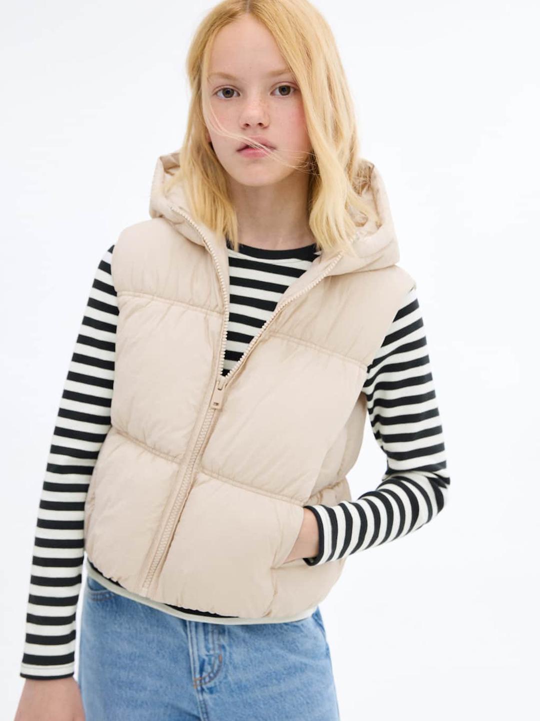 Buy Mango Kids Girls Hooded Gilet Jacket - Jackets for Girls 35779430 ...