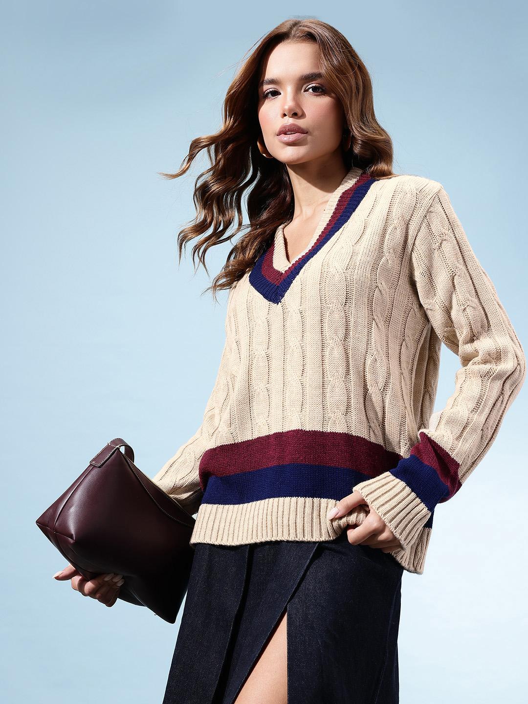 Buy SZN Women Cable Knit Pullover - Sweaters for Women 35812602 | Myntra