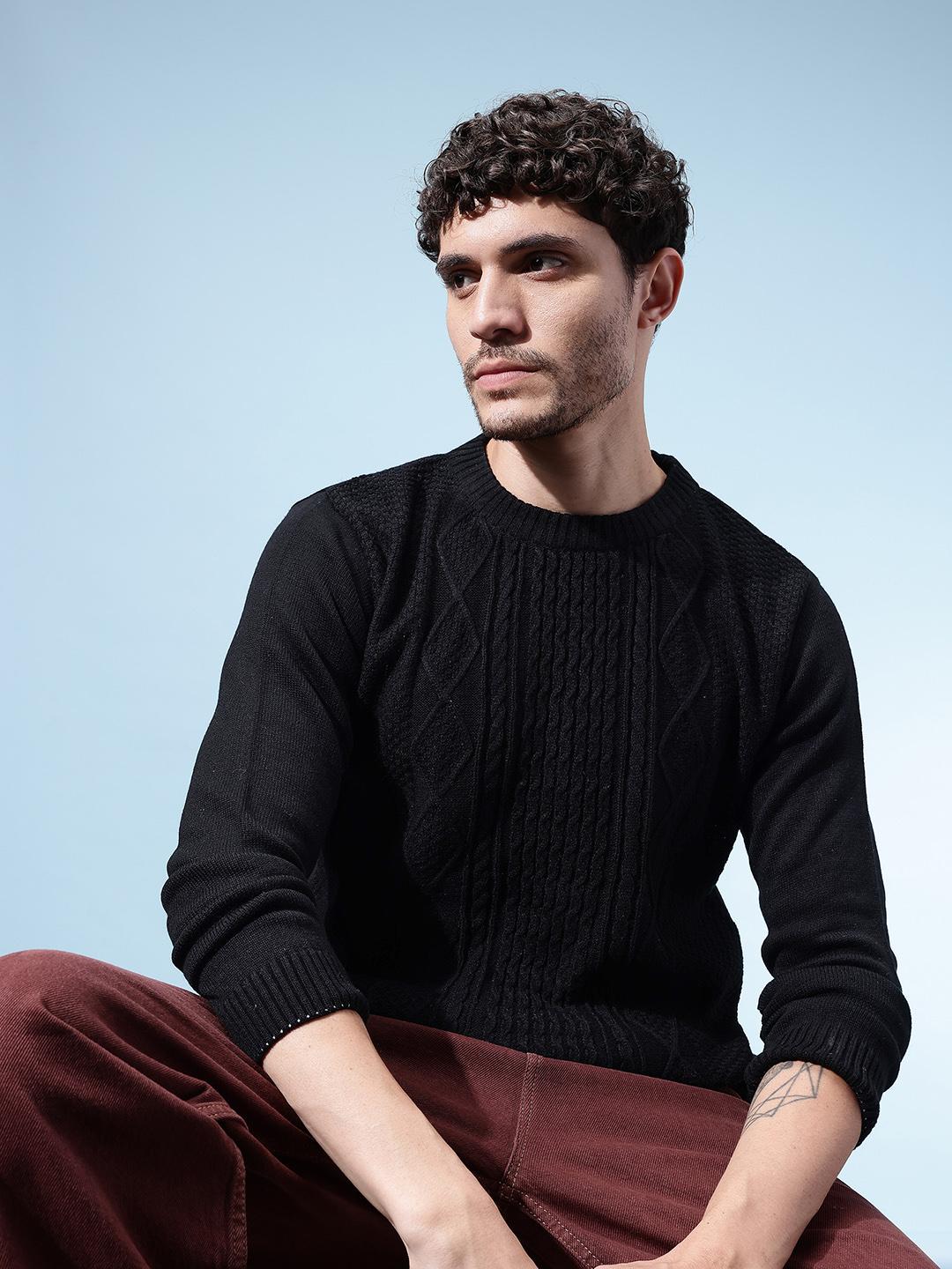 Buy SZN Men Cable Knit Pullover - Sweaters for Men 35812829 | Myntra