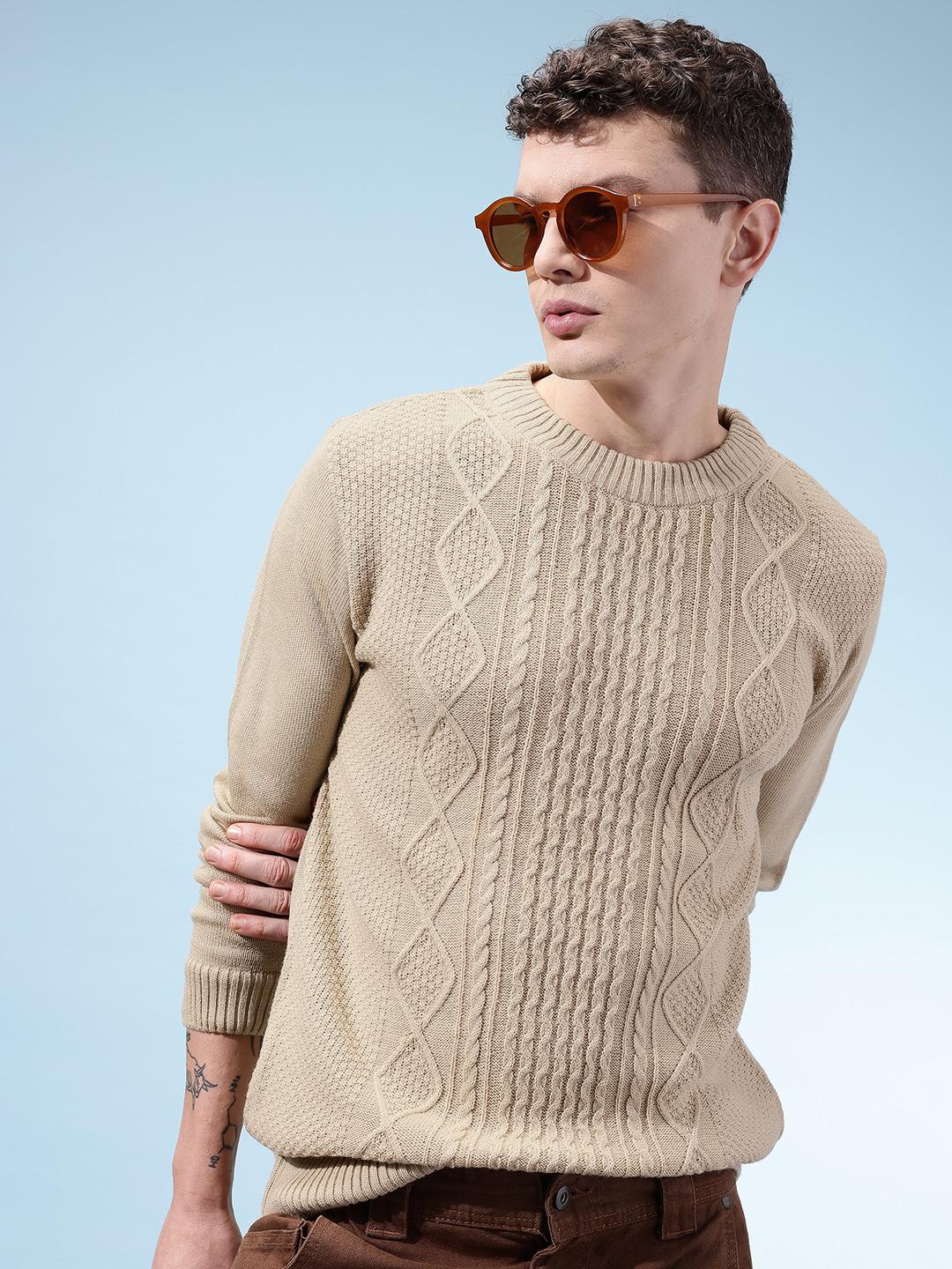 Buy SZN Men Cable Knit Pullover - Sweaters for Men 35812874 | Myntra