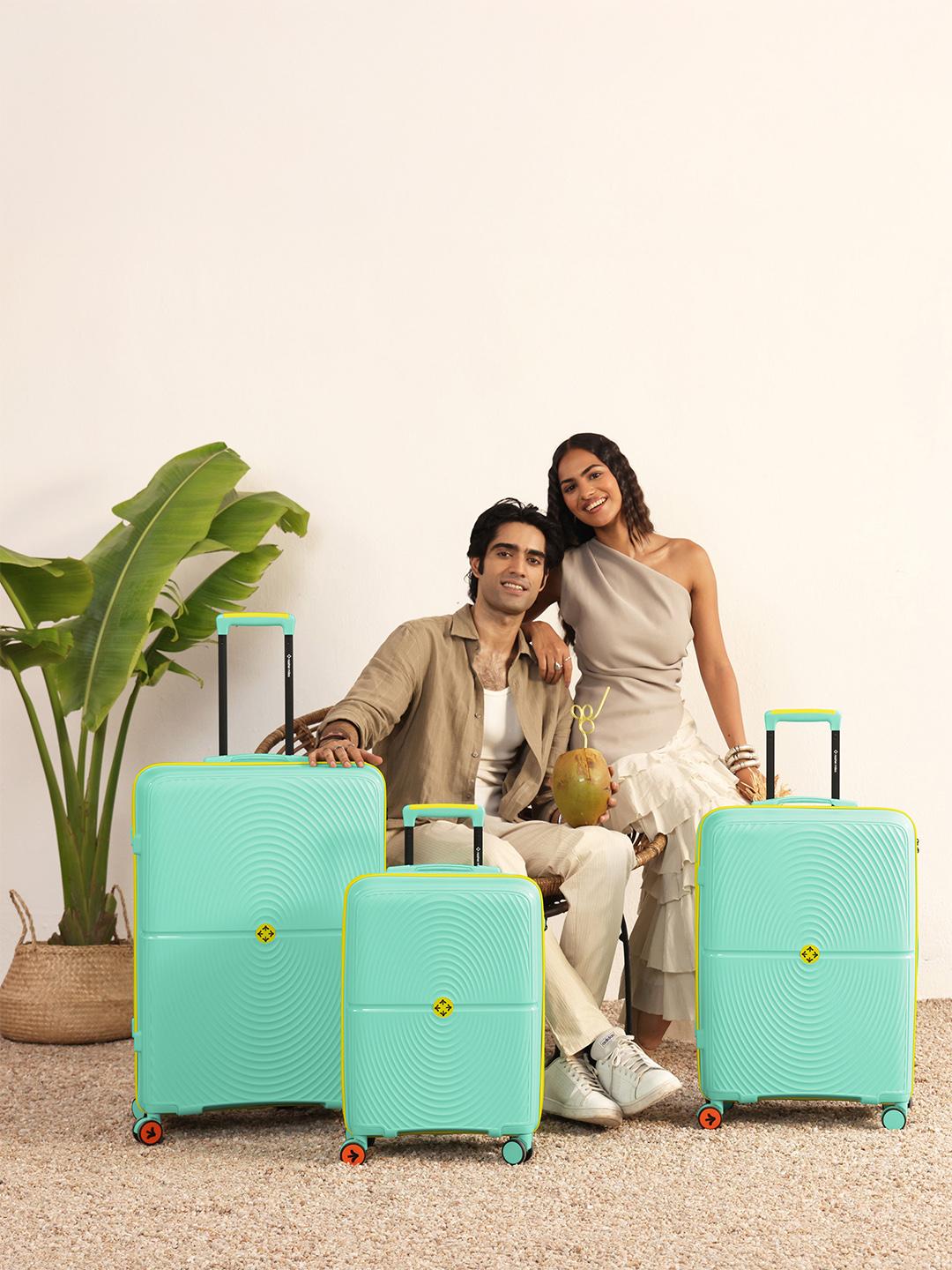 Buy Nasher Miles Set Of 3 Textured Hard Sided Trolley Bags - Trolley ...