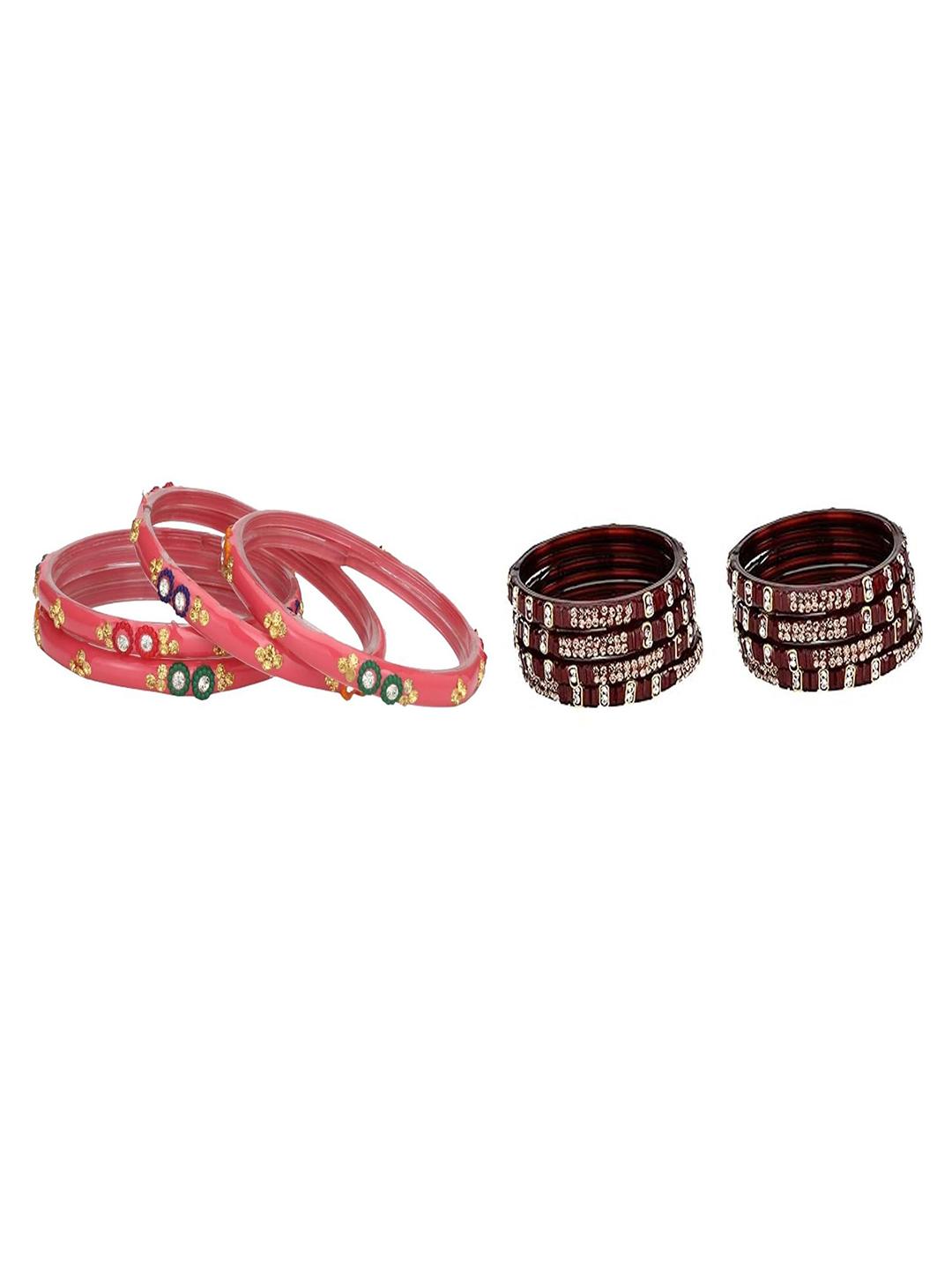 Buy 1ST TIME Set Of 12 Orange Alloy Antique Bangles - Bangle for Women ...