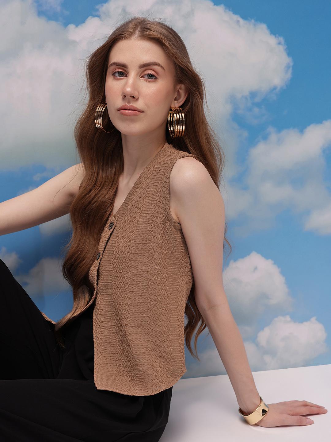Buy CORSICA Self Design Top - Tops for Women 36076252 | Myntra