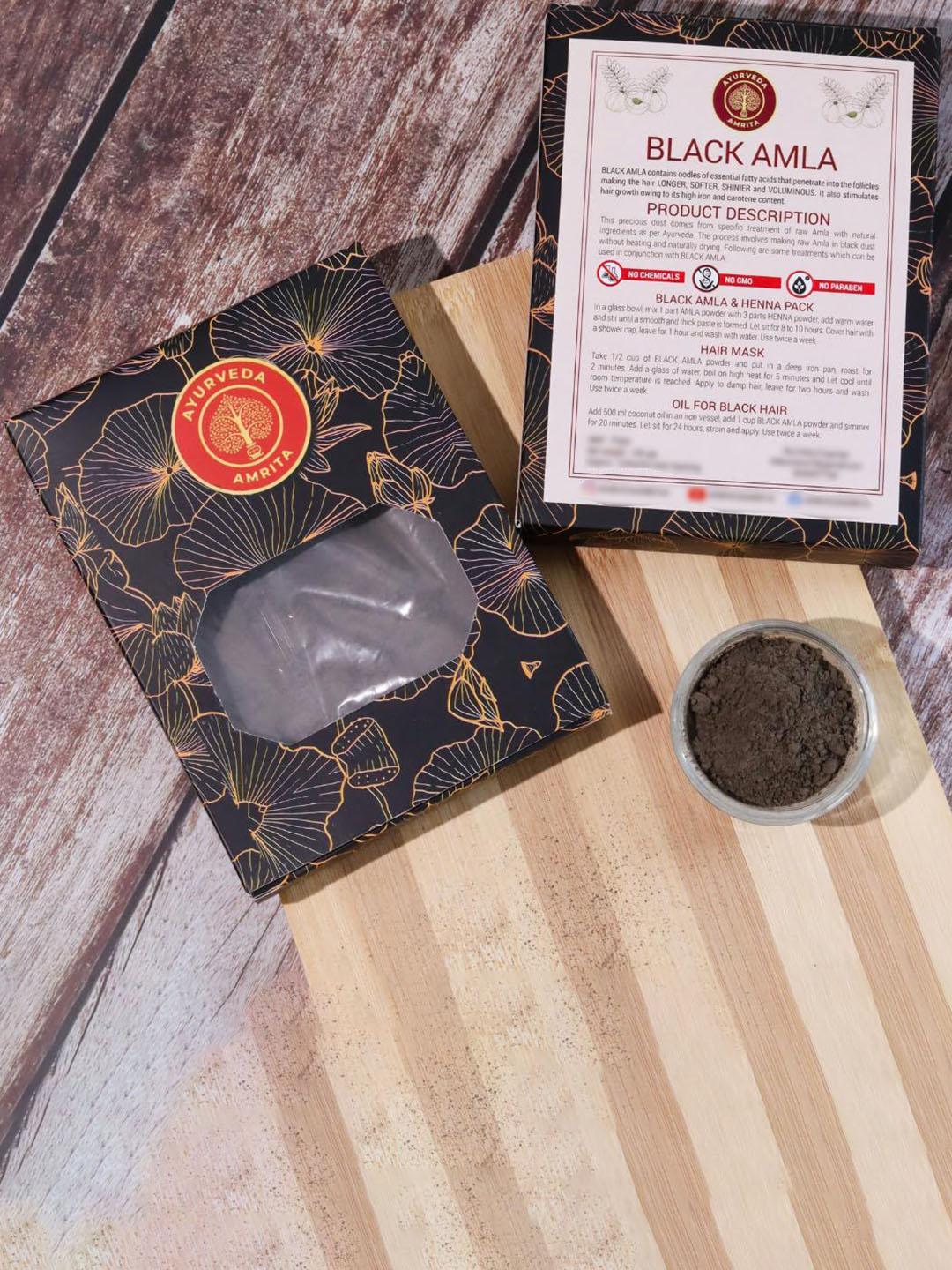Buy Ayurveda Amrita Organic Black Amla Powder Hair Mask 100 G - Hair ...
