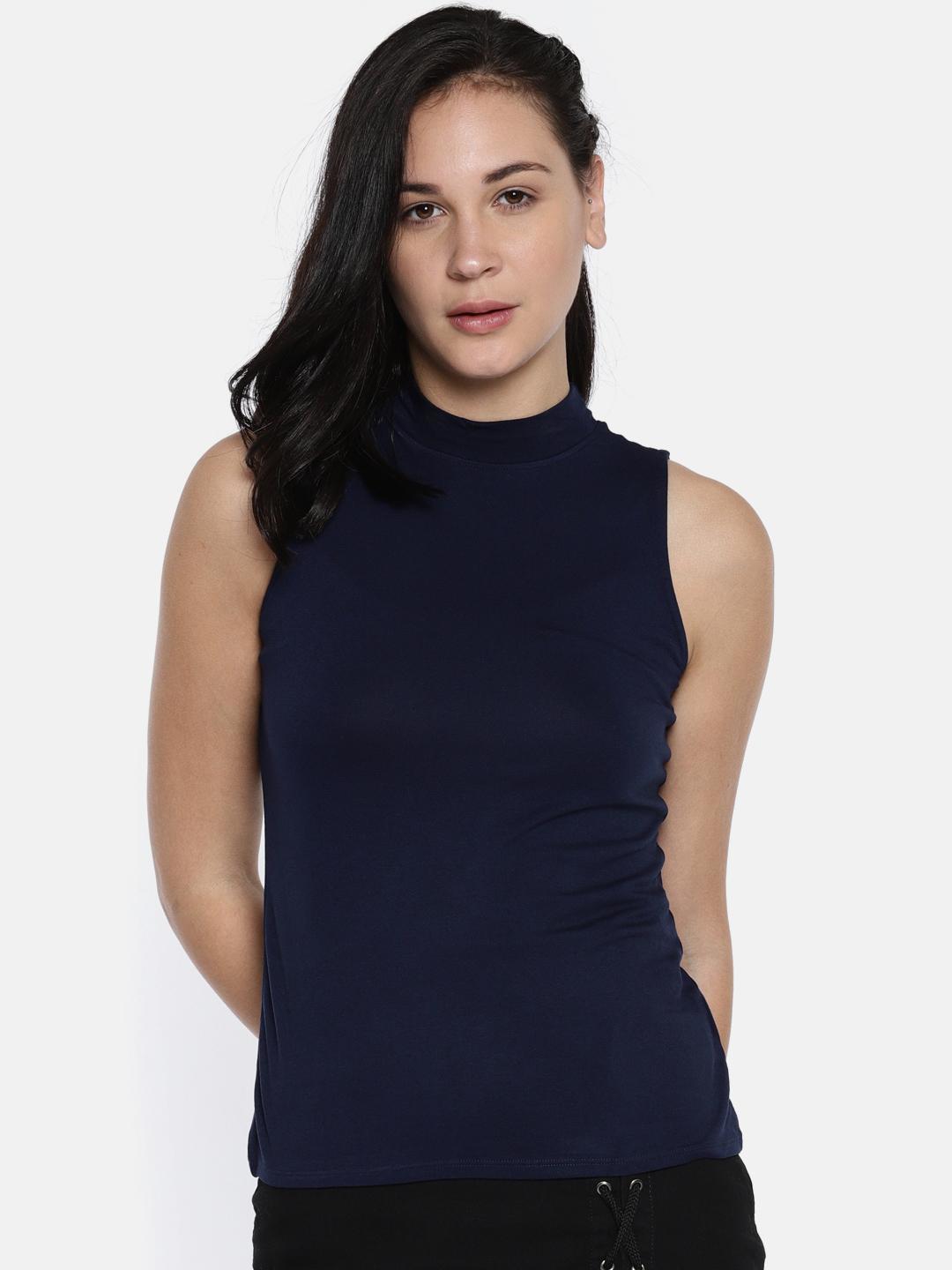 Buy People Women Navy Solid Top - Tops for Women 4883529 | Myntra