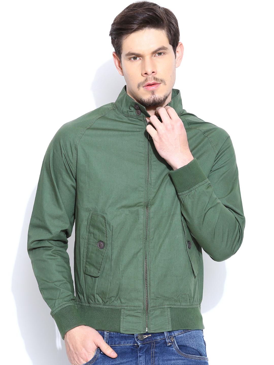 Buy United Colors Of Benetton Olive Green Jacket - Jackets for Men ...