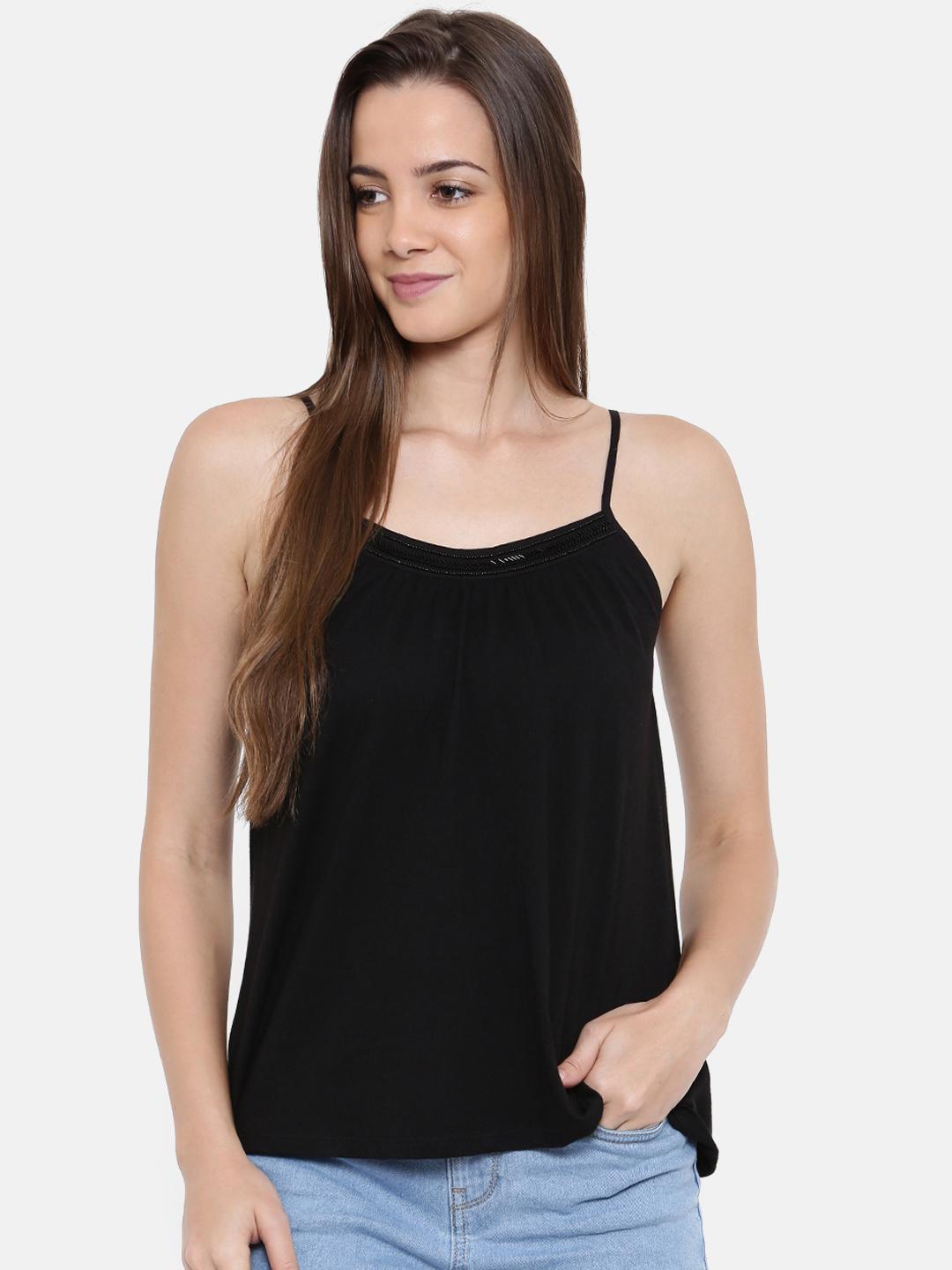Buy Promod Women Black Solid Top - Tops for Women 5832109 | Myntra