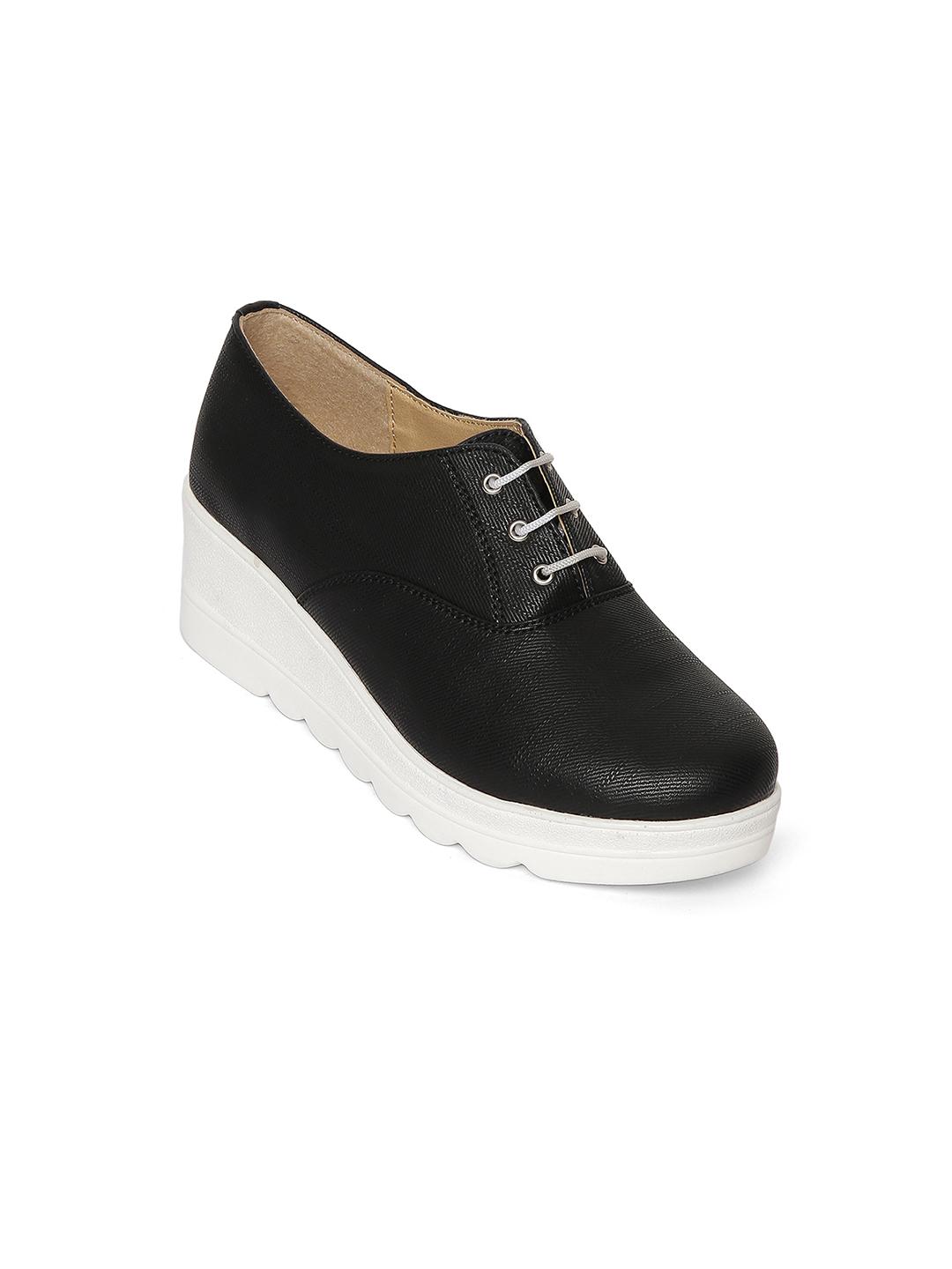 Buy Wood Brough Women Black Flatforms - Casual Shoes for Women 5965670 ...