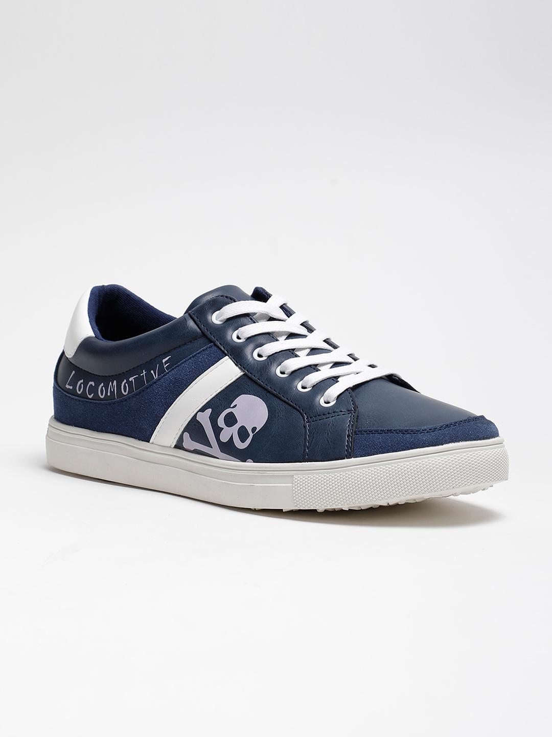 Buy LOCOMOTIVE Men Navy Blue Sneakers - Casual Shoes for Men 6493176 ...