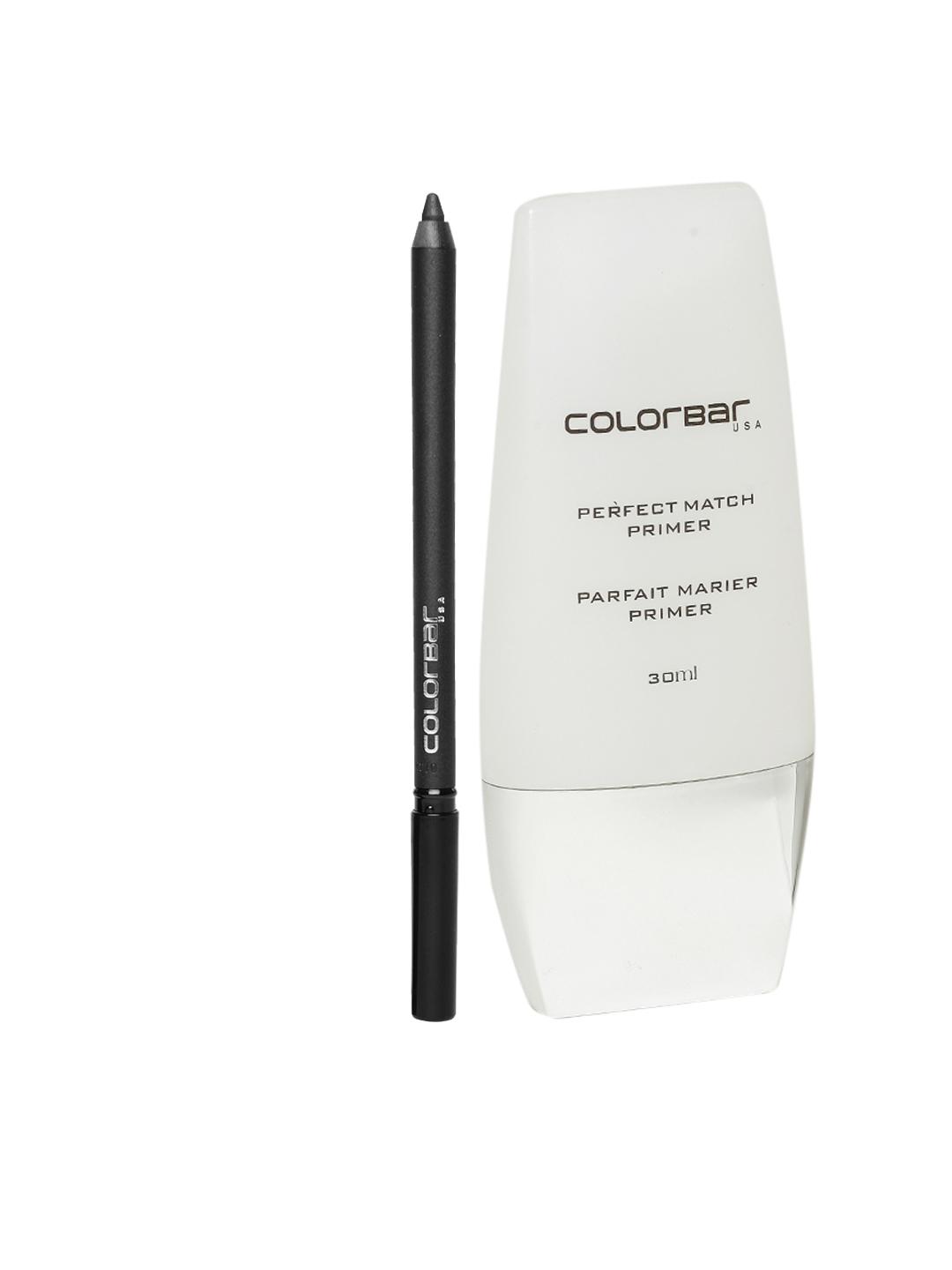 Buy Colorbar Women Combo Set Of Perfect Match Primer & Just Smoky Kajal ...