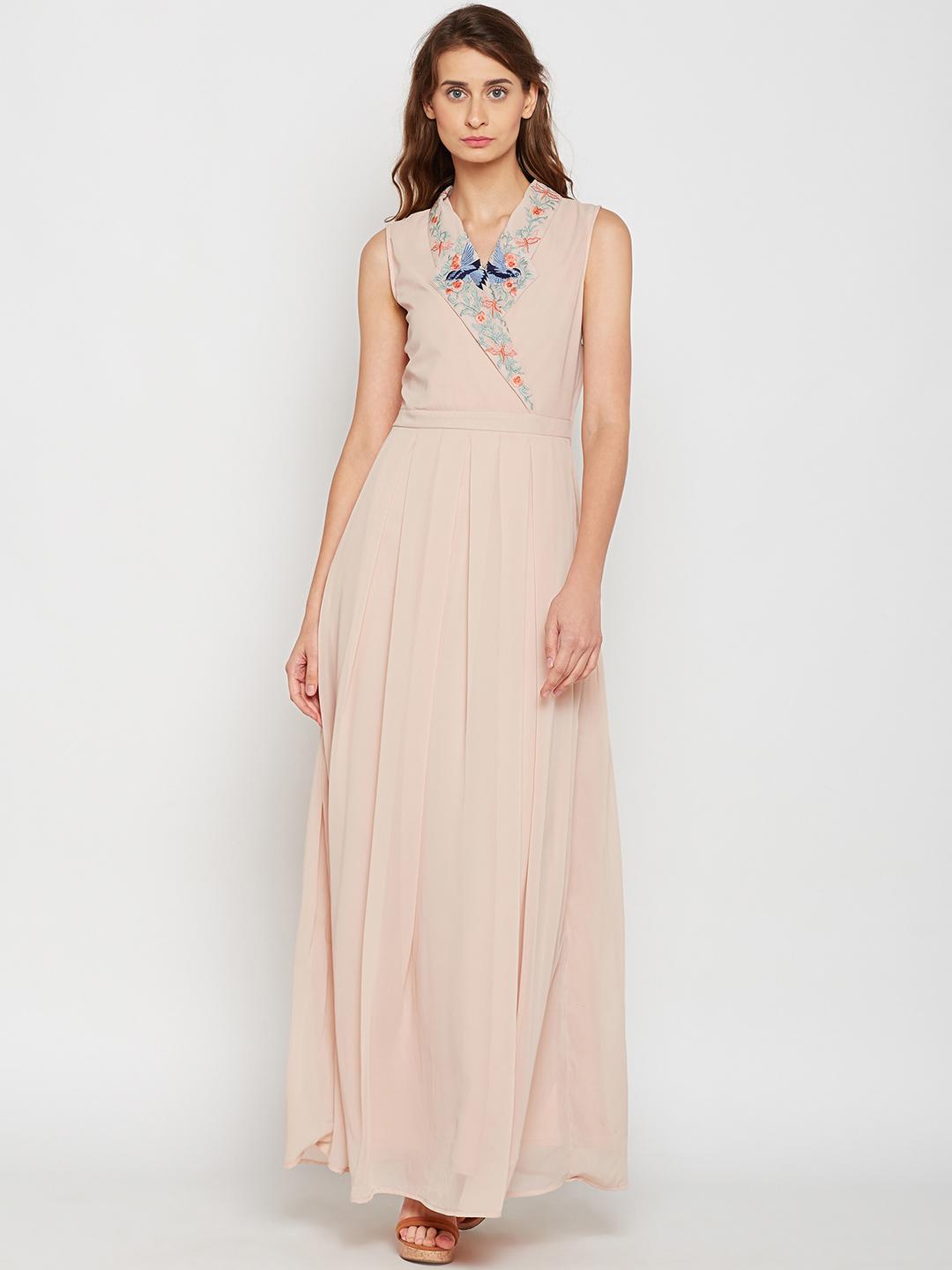 Buy FEMMELLA Women Pink Printed Maxi Dress - Dresses for Women 6522027 ...