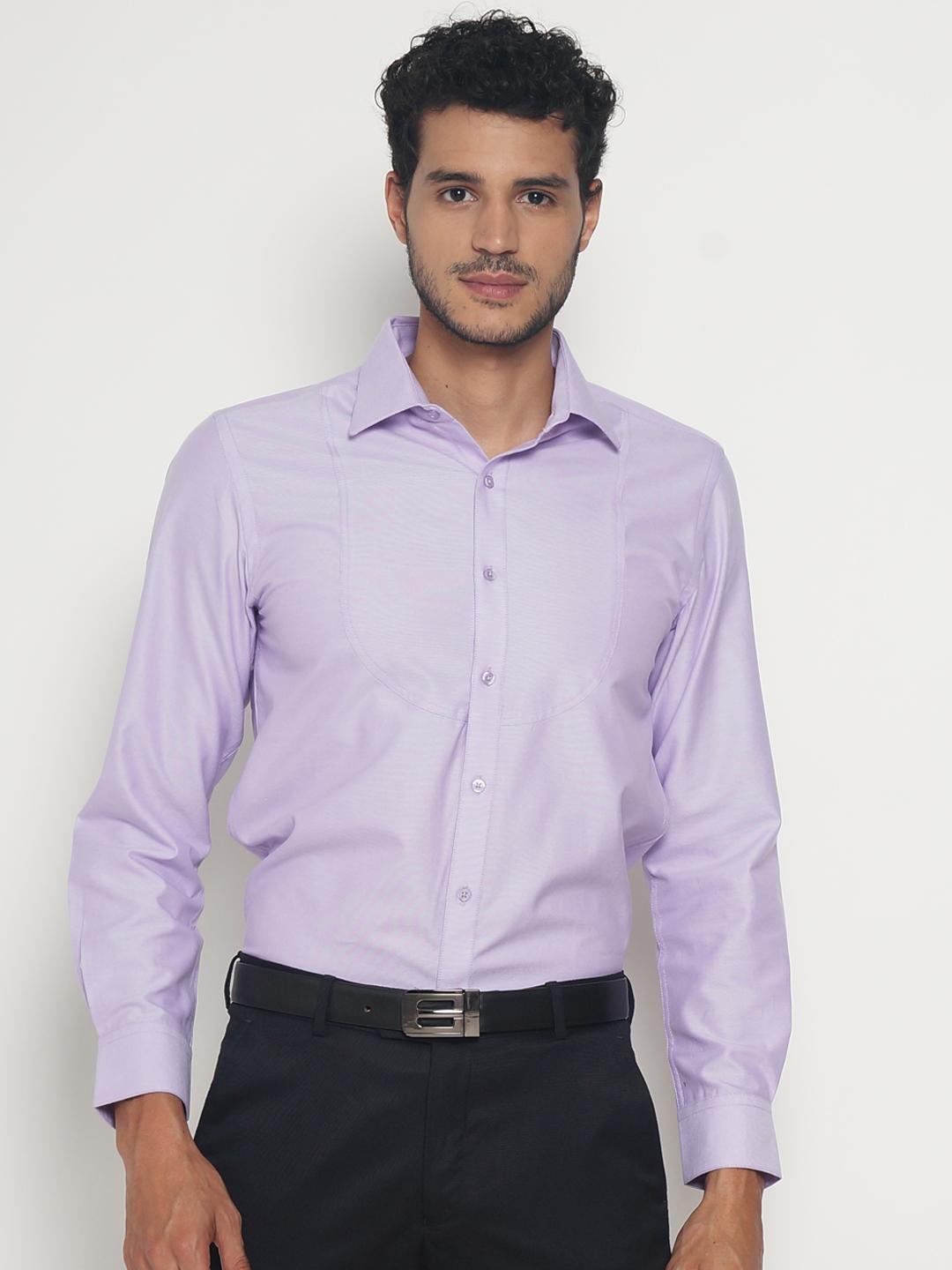 Buy IVOC Men Purple Slim Fit Solid Formal Shirt - Shirts for Men ...