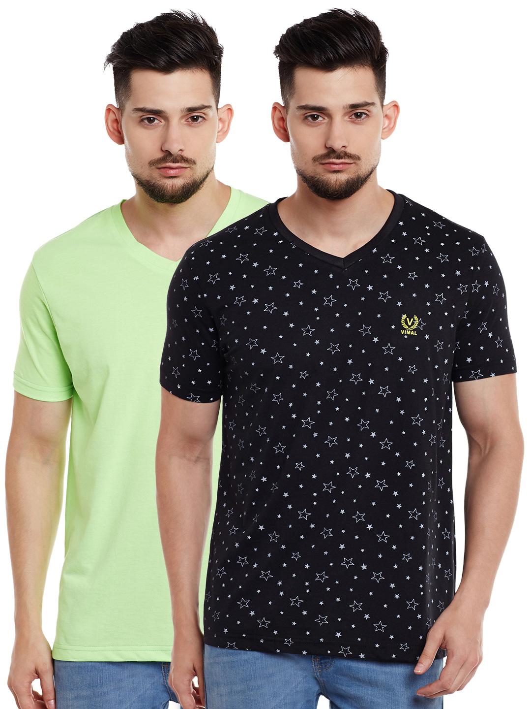 Buy MACK JONNEY Men Pack Of 2 T Shirts - Tshirts for Men 6608856 | Myntra