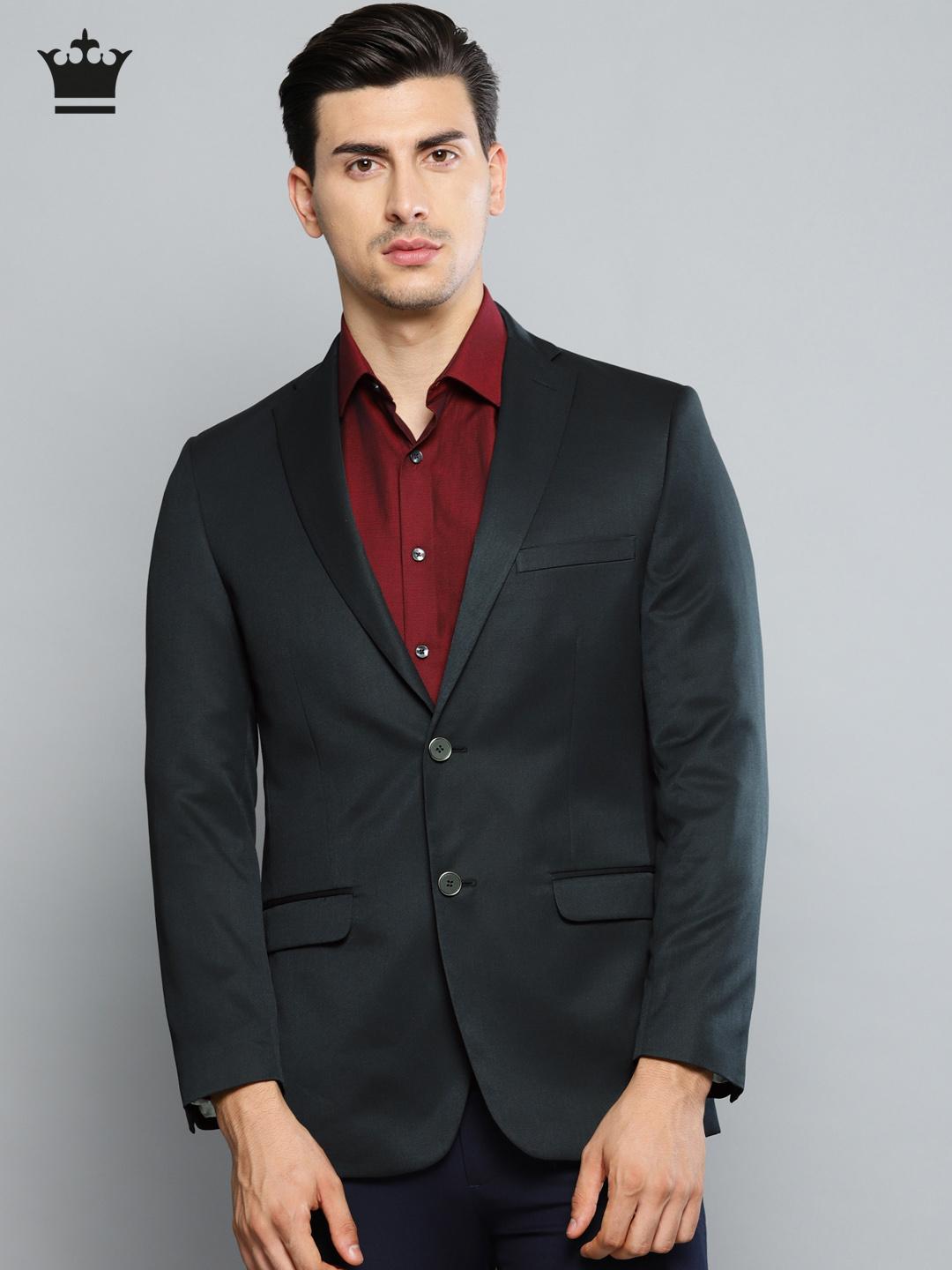 Buy Louis Philippe Navy Ultra Fit Single Breasted Formal Blazer ...