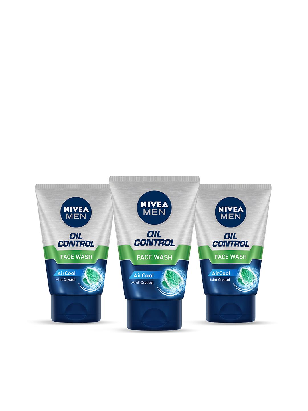 Buy Nivea Men Set Of 3 Oil Control Face Wash - Face Wash And Cleanser ...