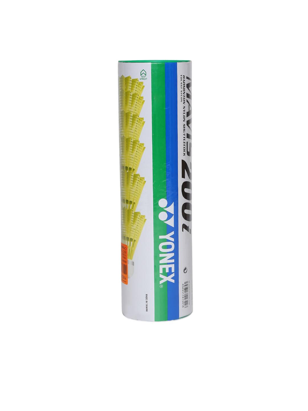 Buy YONEX Unisex Yellow Pack Of 6 Mavis 200 I Nylon Shuttlecock ...