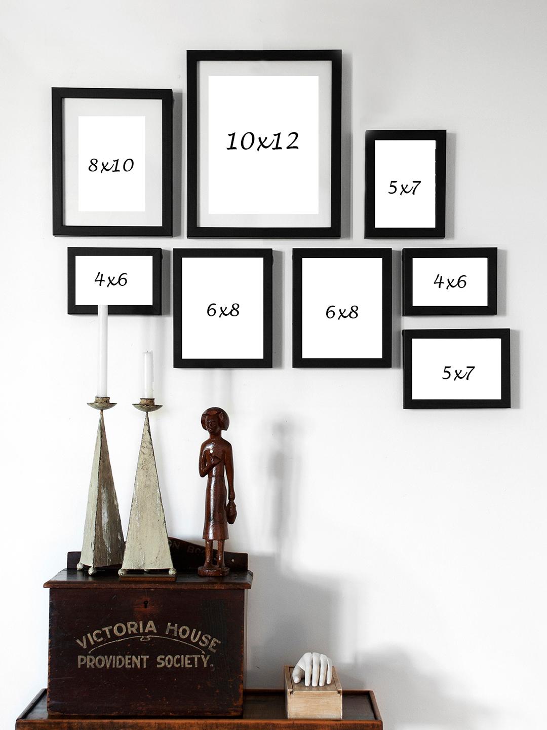 Buy Art Street Set Of 8 Black Photo Frames - Photo Frames for Unisex ...