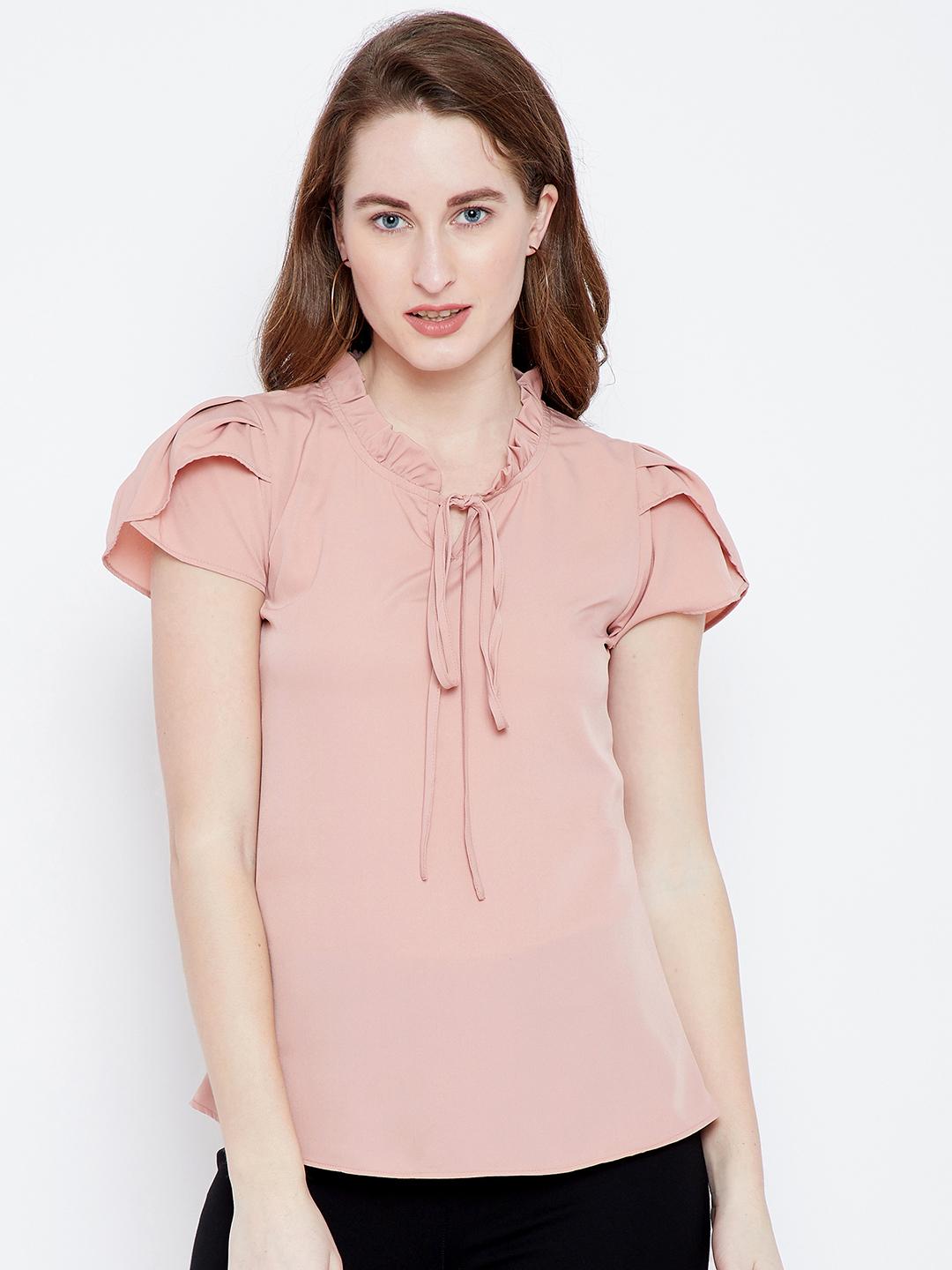 Buy Berrylush Pink Front Twist Top - Tops for Women 7766093 | Myntra