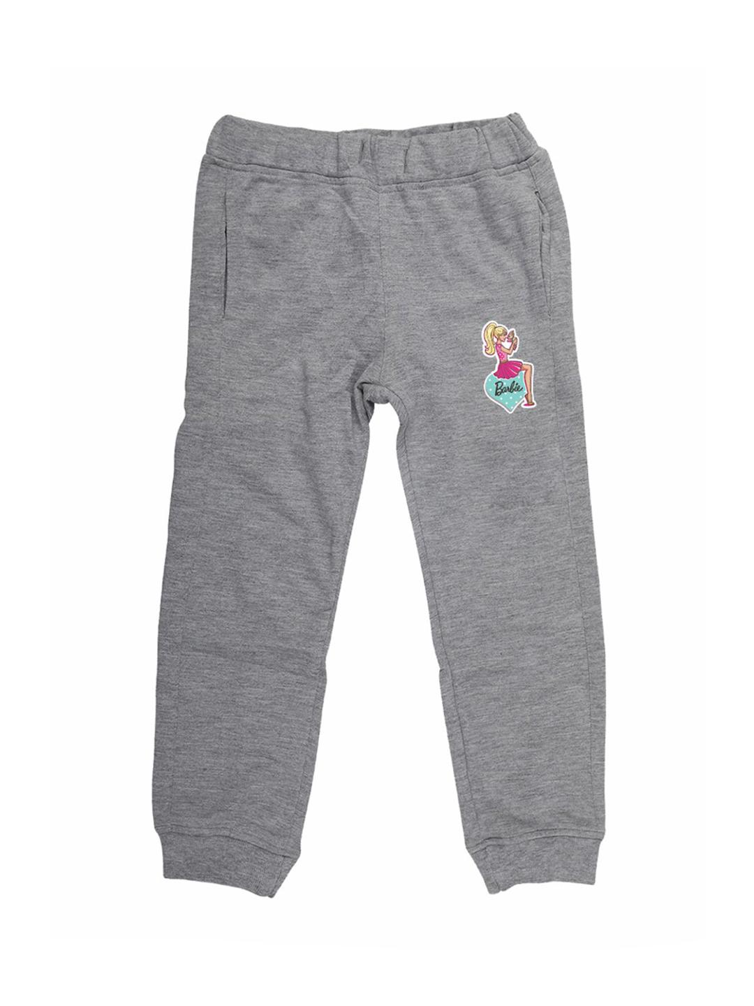 Buy Barbie Girls Grey Solid Jogger - Track Pants for Girls 7780911 | Myntra