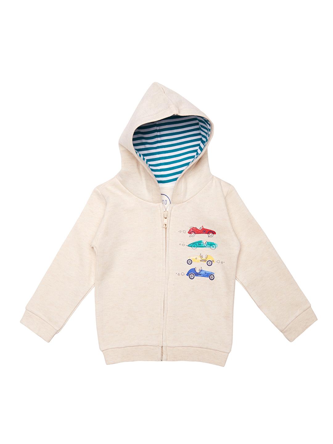 Buy Pepito Boys Beige Printed Bomber - Jackets for Boys 7799479 | Myntra