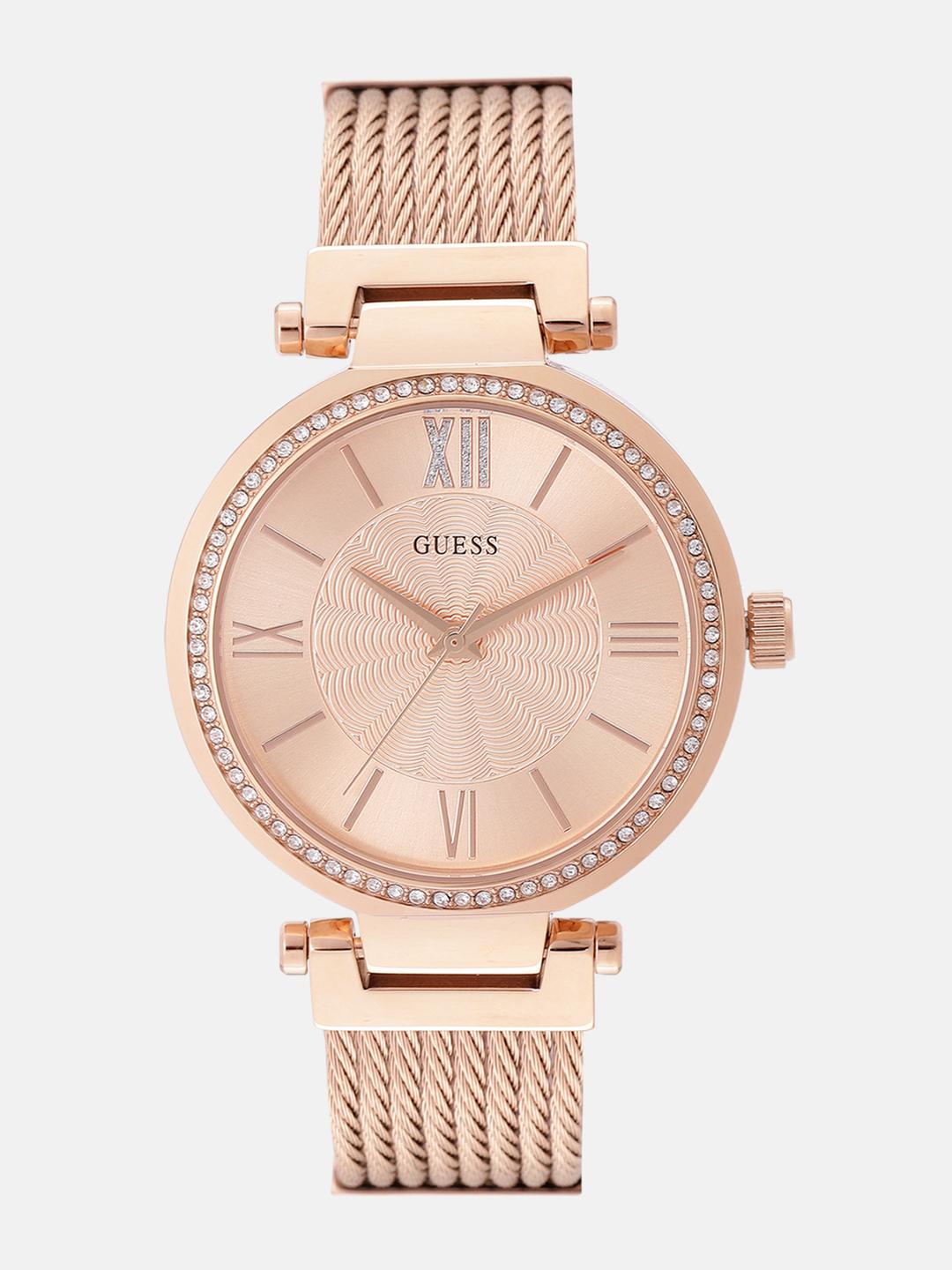 Buy GUESS Women Rose Gold Toned Analogue Watch W0638L4_OR - Watches for ...