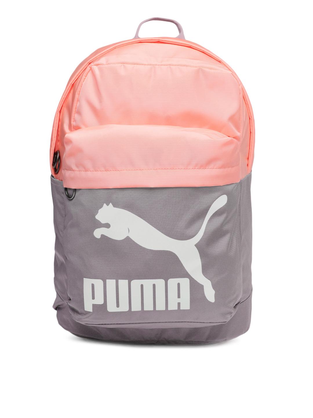Buy Puma Unisex Mauve & Peach Coloured Brand Logo Backpack - Backpacks ...