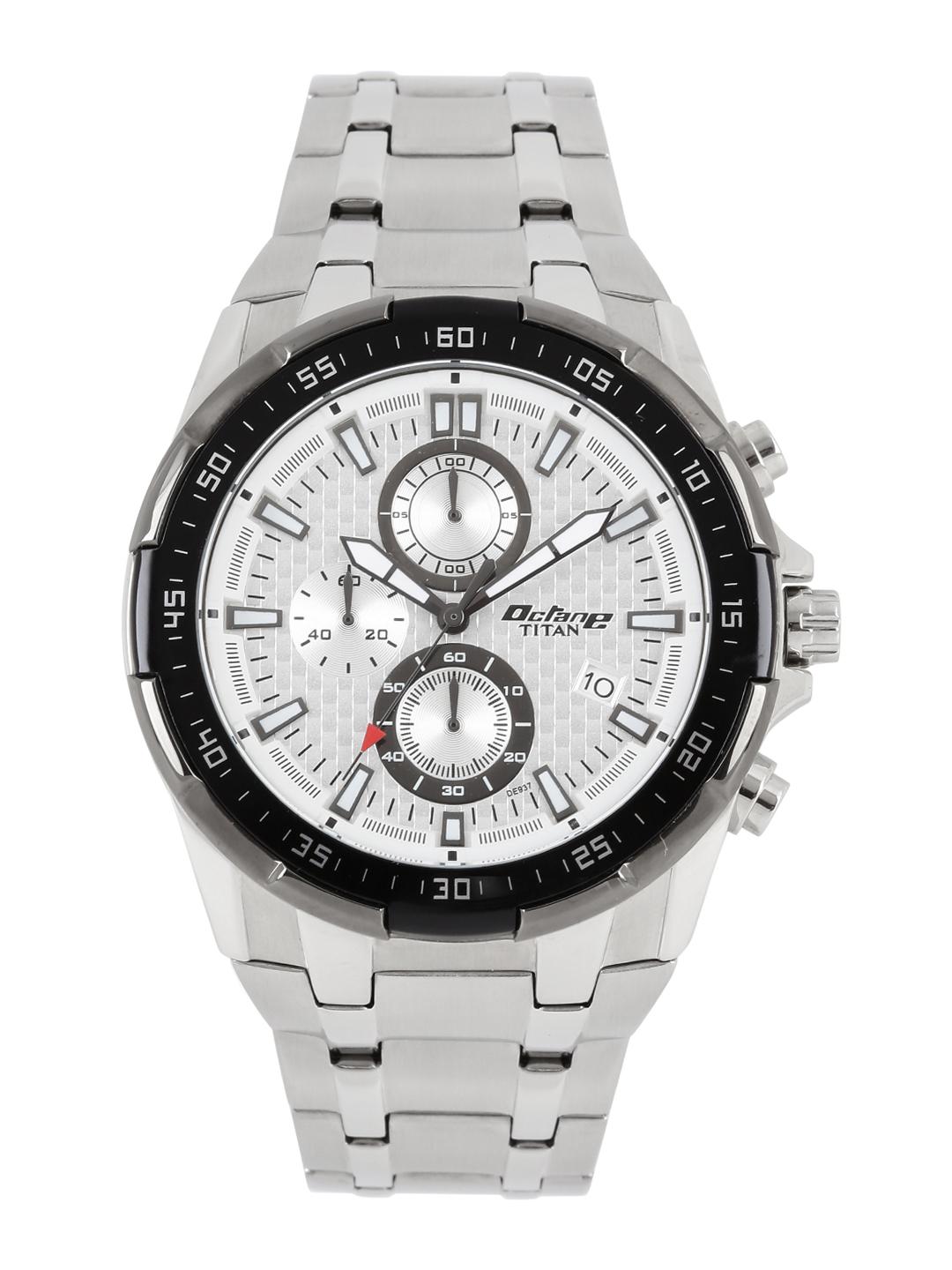 Buy Titan Octane Men Silver Toned Dial Chronograph Watch 90044KM01 ...