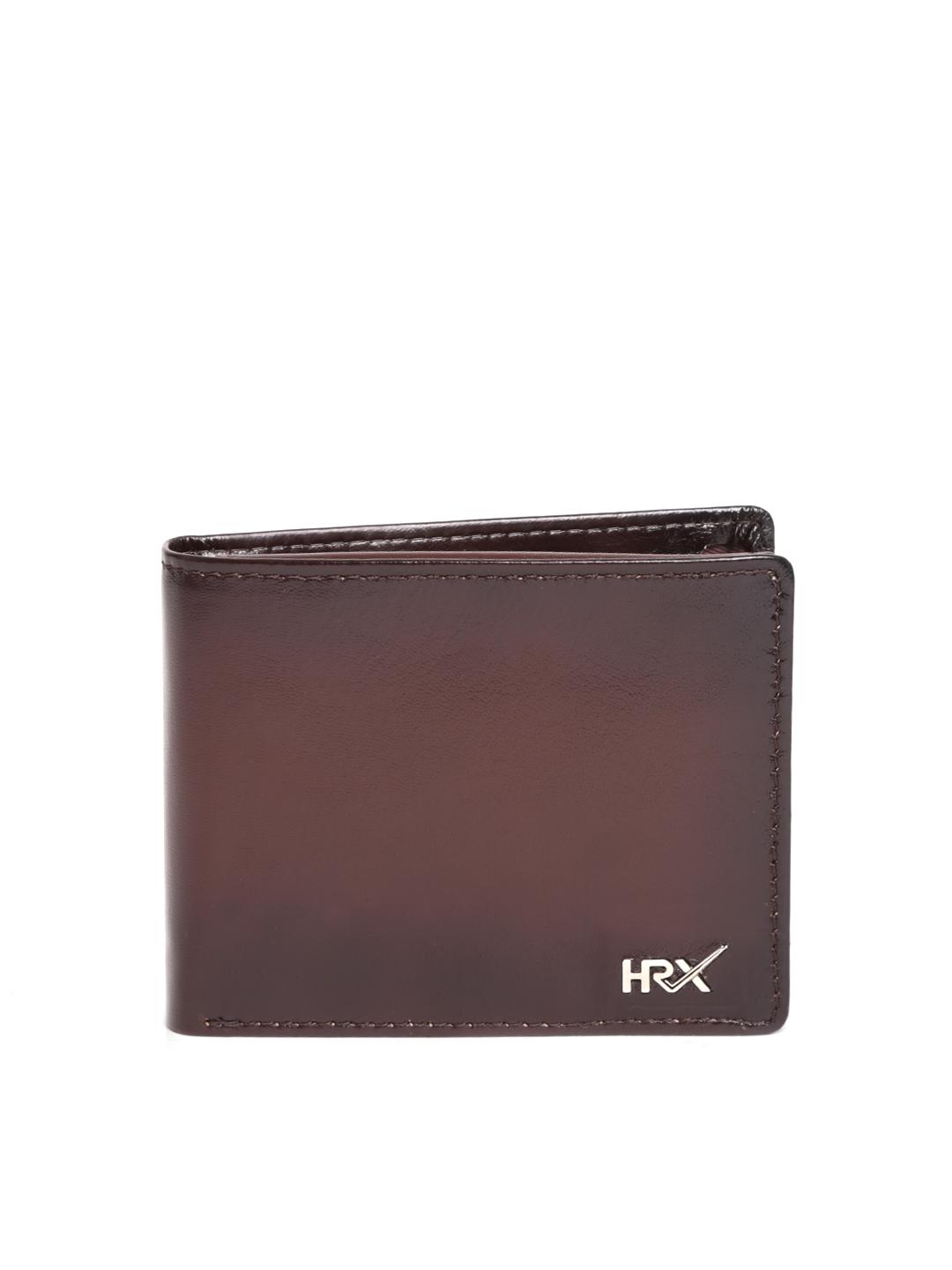 Buy HRX By Hrithik Roshan Men Coffee Brown Leather Wallet - Wallets for ...