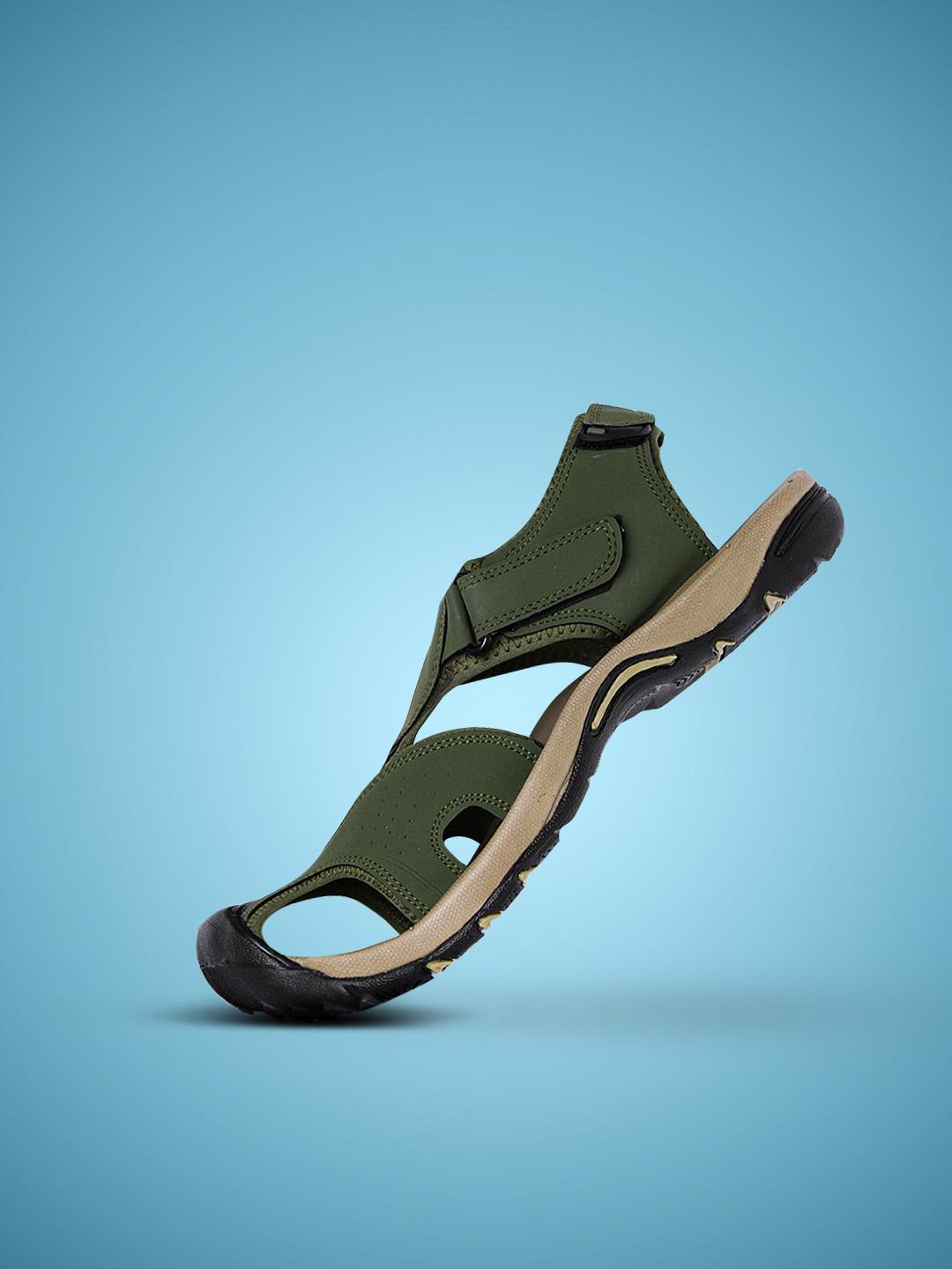 Buy The Roadster Lifestyle Co Men Olive Green Sandals - Sandals for Men ...