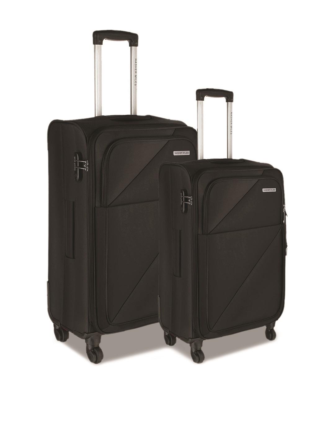 Buy Nasher Miles Unisex Set Of 2 Solid Trolley Bags - Trolley Bag for ...