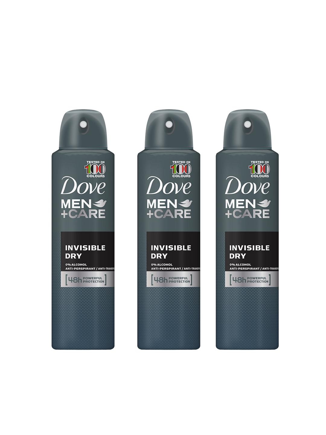 Buy DOVE MEN CARE Set Of 3 Grey Men+Care Invisible Dry Deodorant 150ML ...