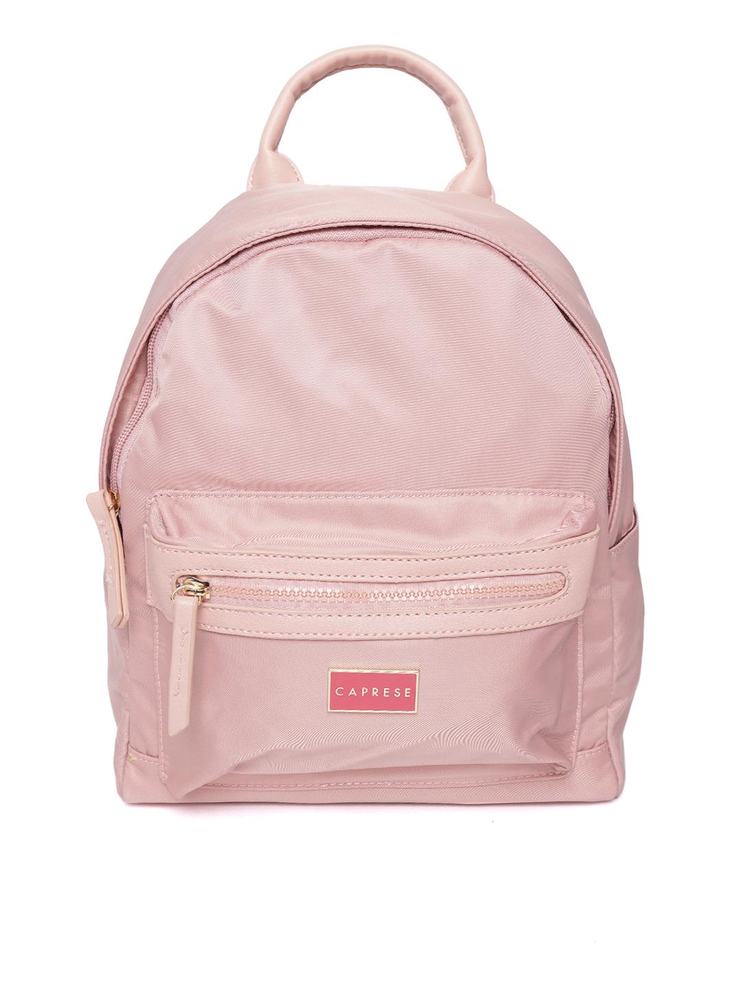 Buy Caprese Women Pink Solid Backpack - Backpacks for Women 9204507 ...