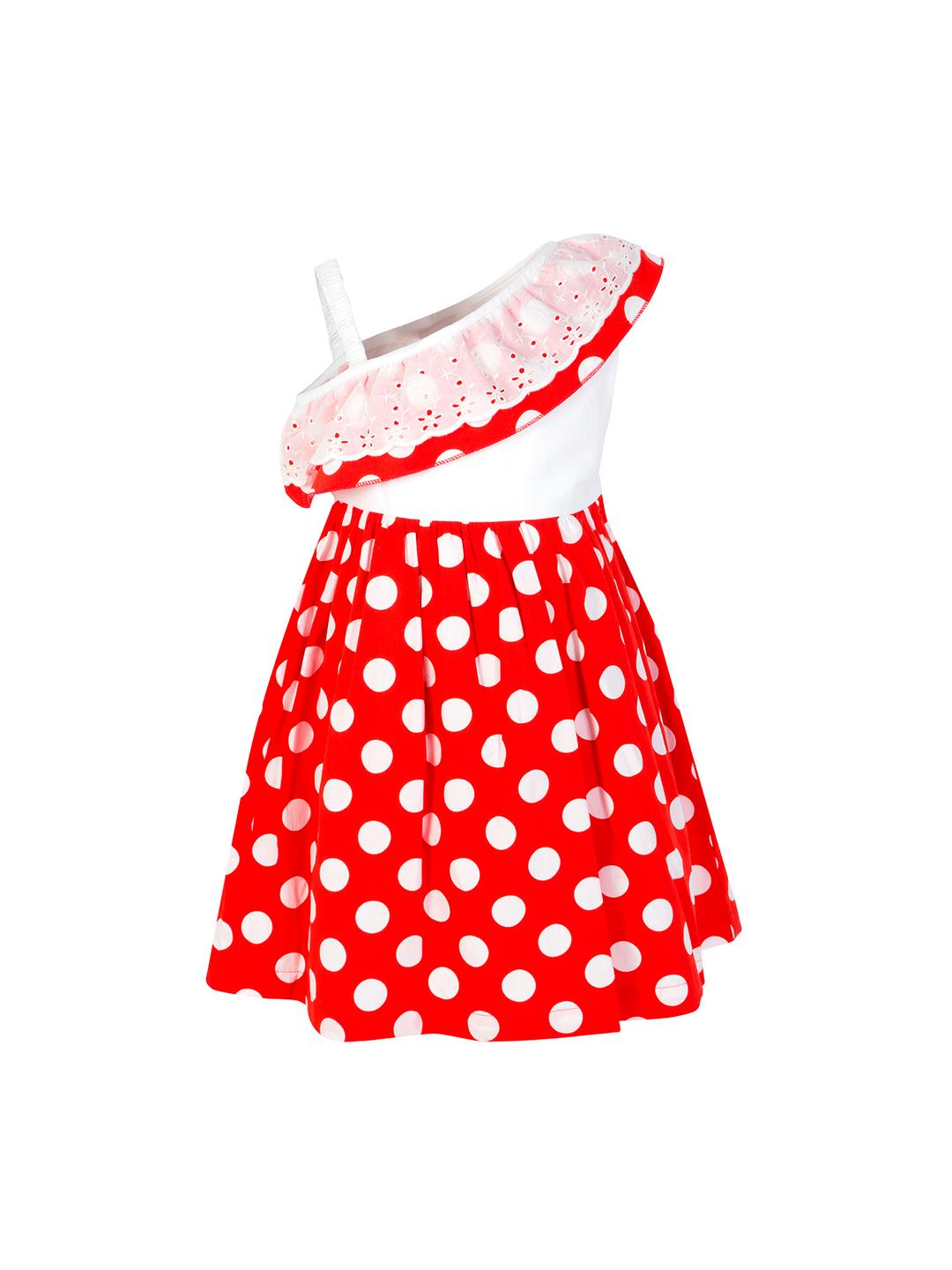 Buy Stylo Bug Girls Red Printed Fit And Flare Dress - Dresses for Girls ...
