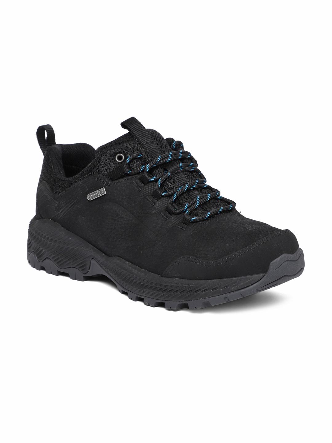 Buy Merrell Men Black Leather FORESTBOUND WP Trekking Shoes - Casual ...