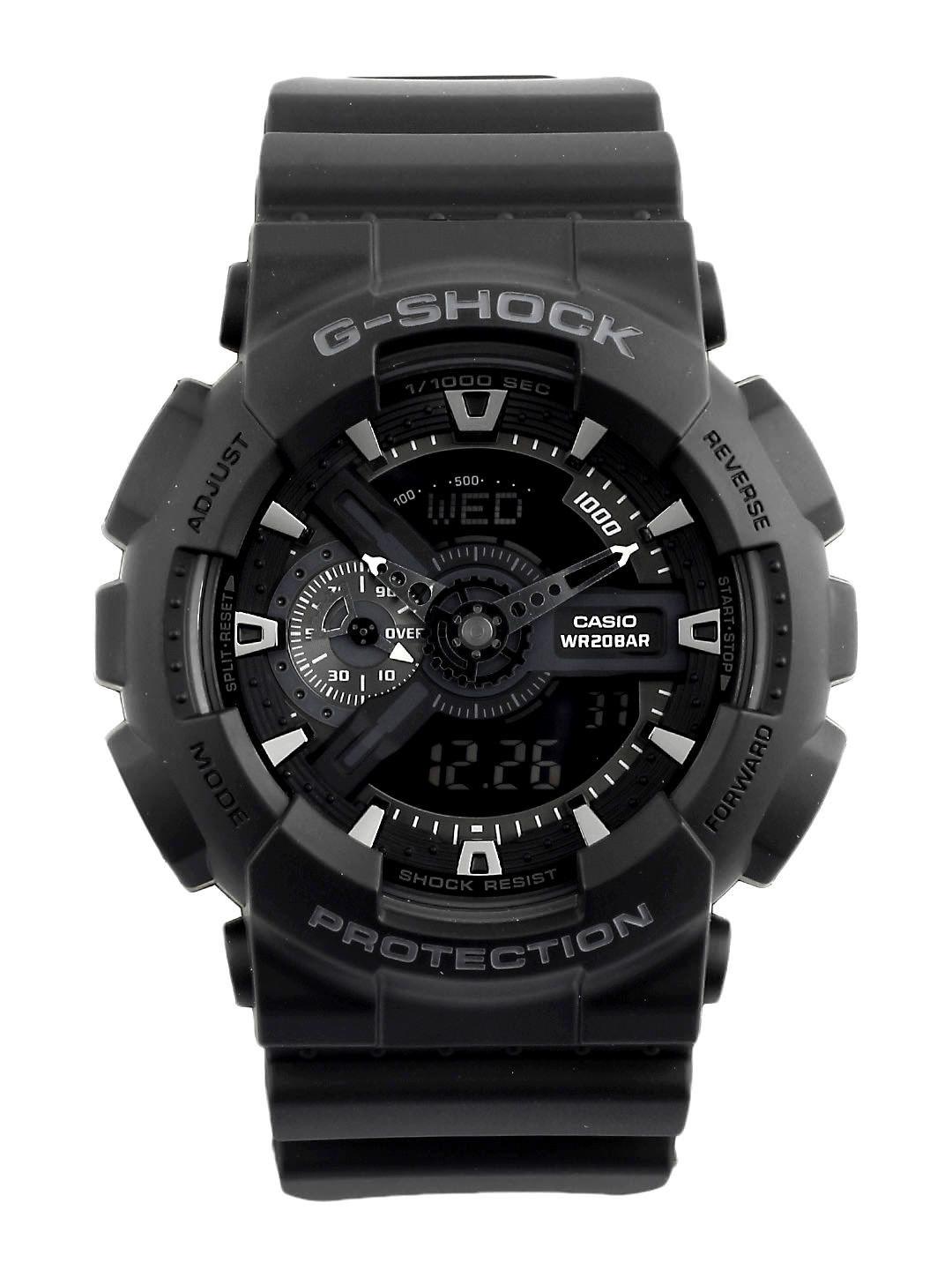 Buy CASIO G Shock Men Black Dial Extra Large Combination Watch GA 110 ...