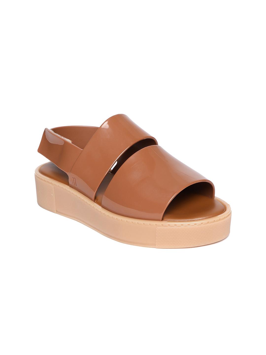 Buy Melissa Women Brown Solid Flatforms - Heels for Women 9594233 | Myntra
