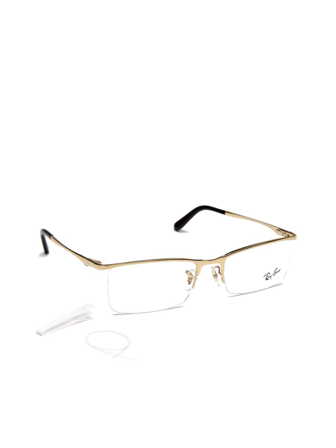 Buy RAY BAN Men Rectangle Gold Colour Frames 0RX6323I250052 - Frames ...
