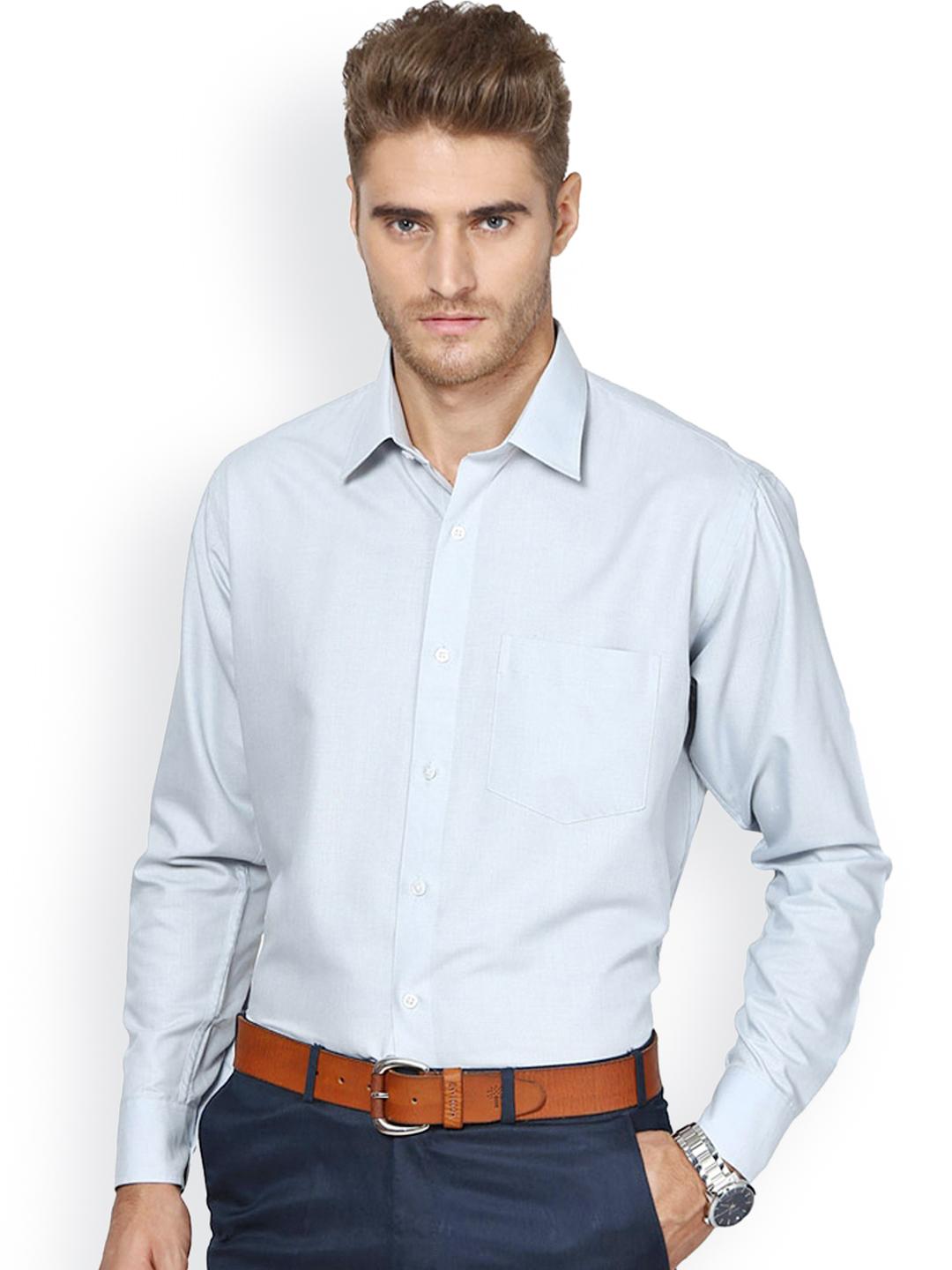 Buy Shaftesbury London Grey Standard Fit Formal Shirt - Shirts for Men ...