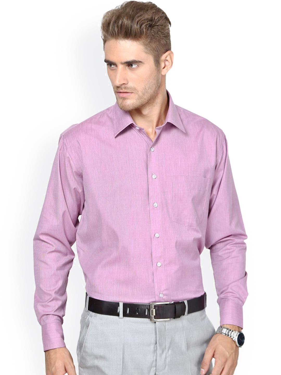 Buy Shaftesbury London Purple Standard Fit Formal Shirt - Shirts for ...