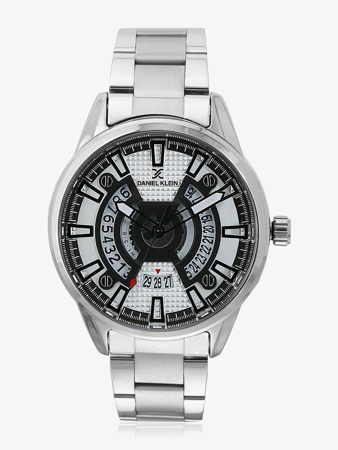 Buy Silver/Silver Analogue Watch - Watches for Men 7949059 | Myntra