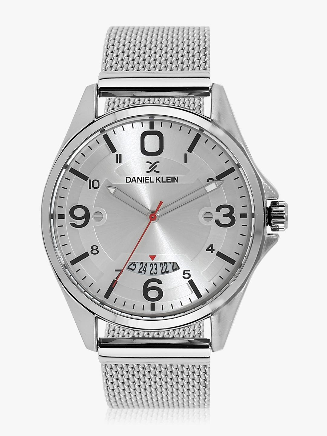Buy Silver/Silver Analogue Watch - Watches for Men 7956109 | Myntra