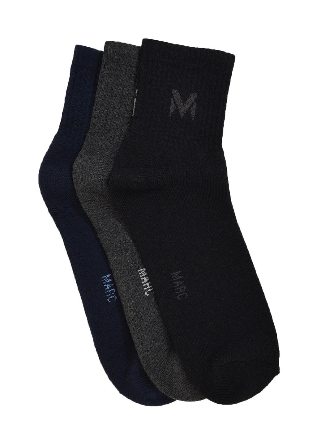 Buy MARC Men Pack Of 3 Solid Calf Length Socks - Socks for Men 10803720 ...